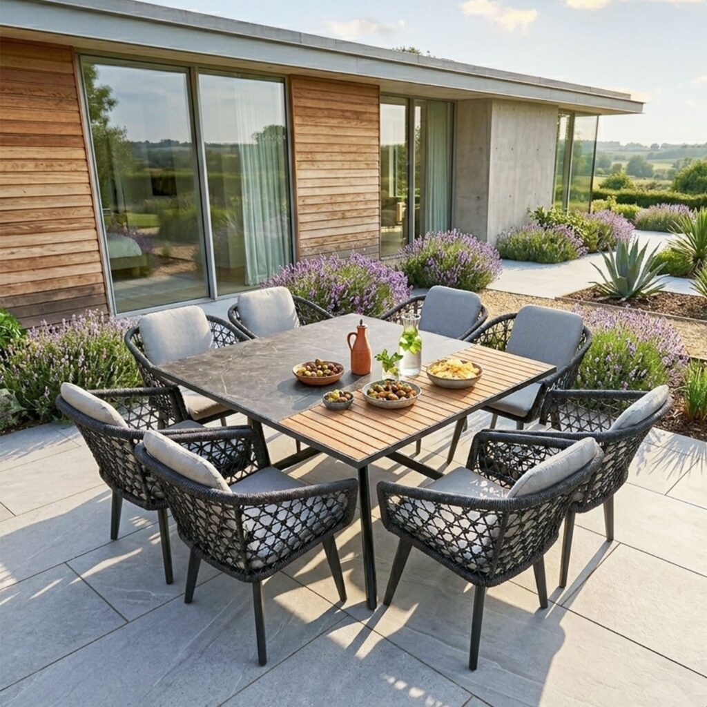 WALTZ | Outdoor & Garden Dining Set | 8 Seats | RENGARD